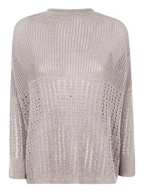 Max Mara Paggi V-back Knitted Jumper - Gray