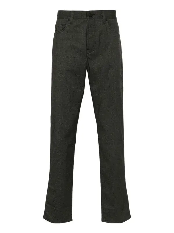 Hugo Boss Tailored Trousers With Logo Detail - Black