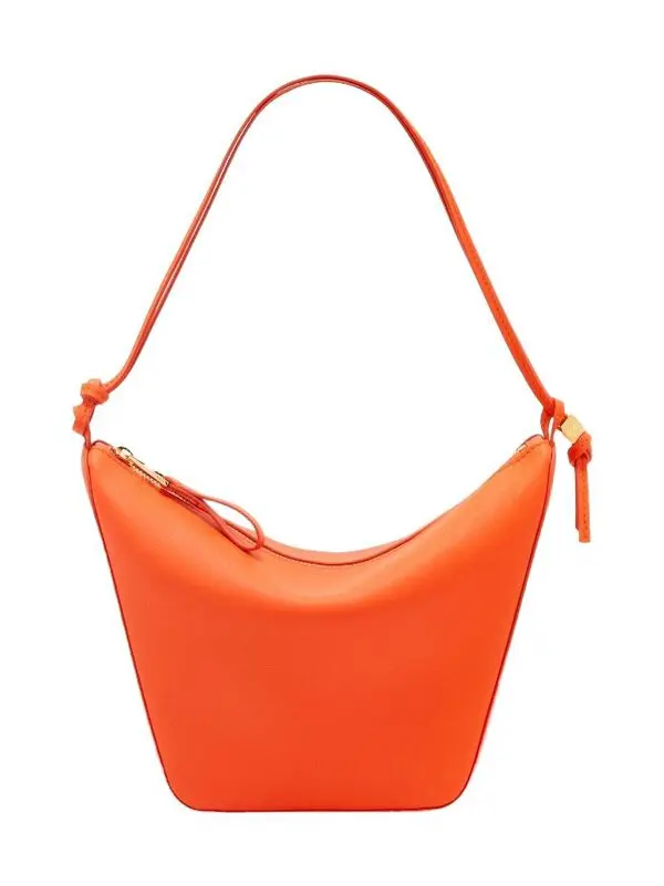 Loewe Mini Hammock Hobo Bag In Classic Calfskin - Orange