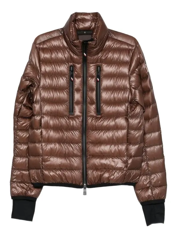 Moncler Quilted Zipped Jacket - Brown
