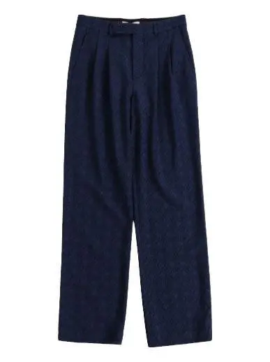 MARINE SERRE Tailored Pleated Trousers - Black