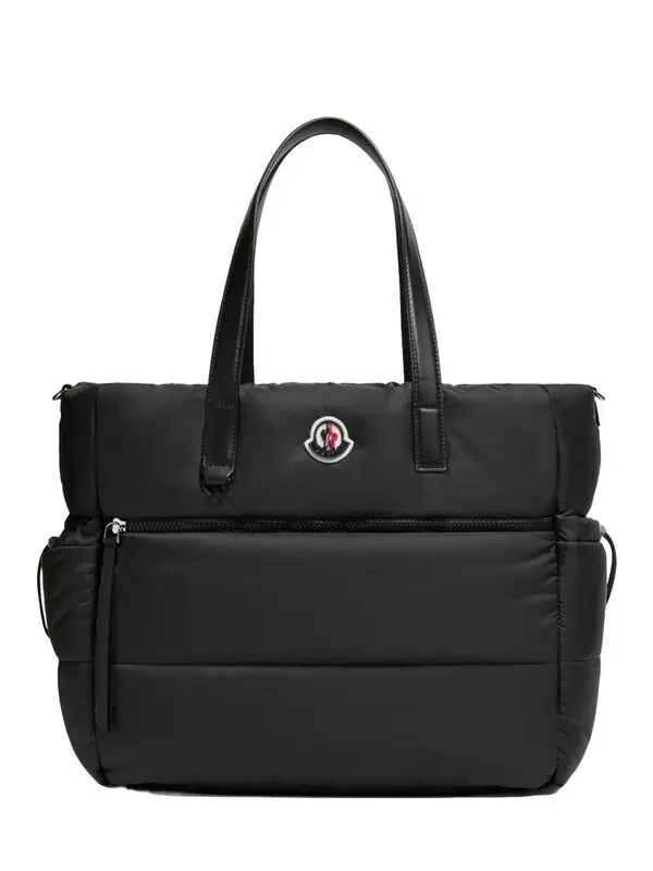 Moncler Logo Patch Diaper Bag - Black