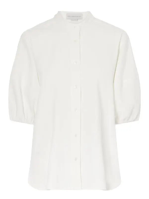 Stella McCartney Cotton Crepon Relaxed Fit Shirt - White