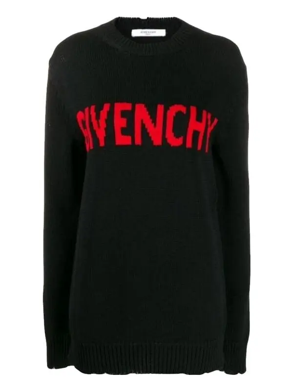 Givenchy Logo Letter Pullover - Black