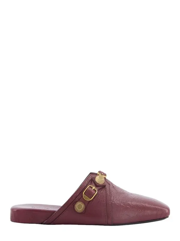 Balenciaga Cargole Stud Embellished Slip-on Slippers - Red
