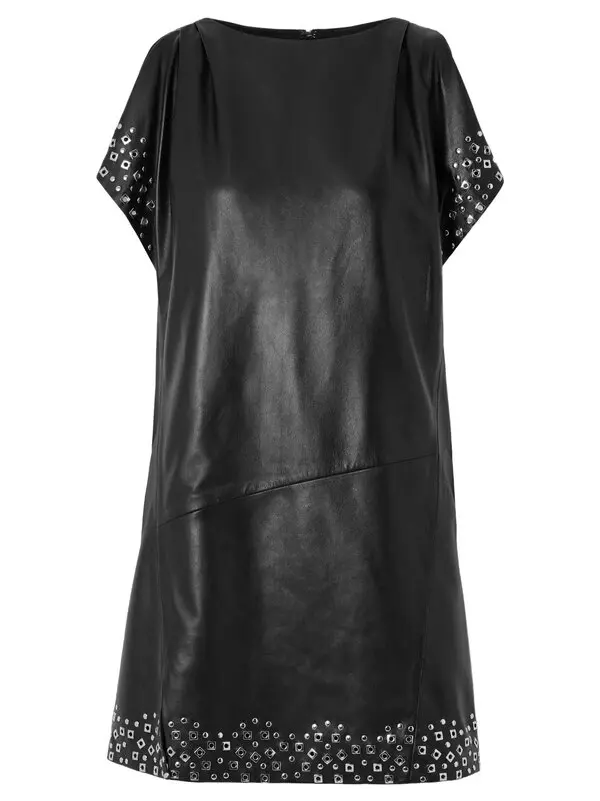 Isabel Marant Étoile Evani Embellished Leather Dress - Black