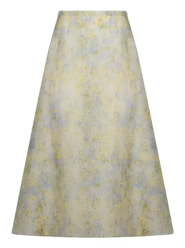 Alberta Ferretti Tie-dye A-line Midi Skirt - Nude