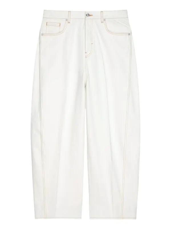 Givenchy Logo Patch Loose-fit Jeans - White