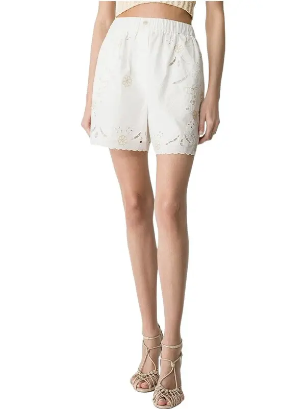 FORTE_FORTE Wide Leg Shorts - White