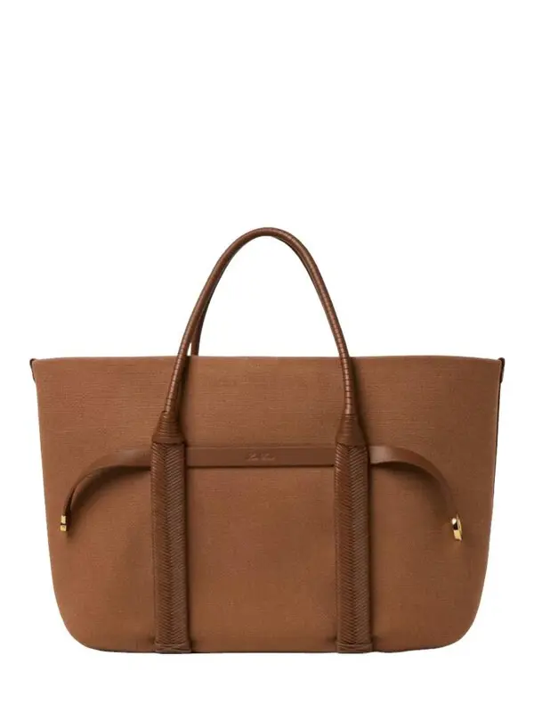 Loro Piana Ghiera Shopper Large - Colour Vicuna/dark Vicuna/sun Gold