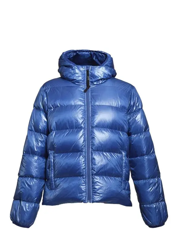 Aspesi Quilted Padded Jacket With Hood - Blue