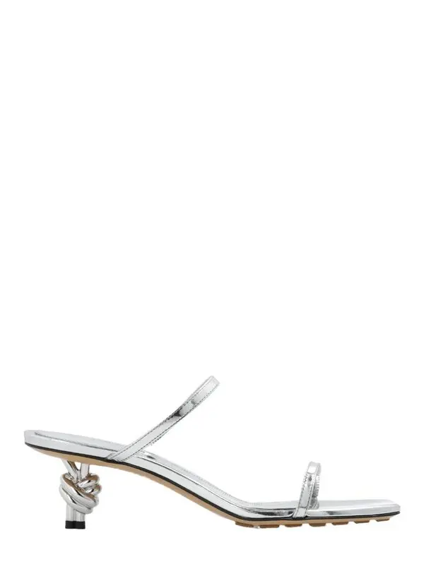 Bottega Veneta Knot Detailed Mules - Gray