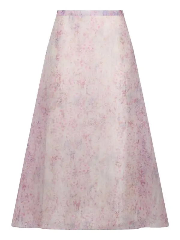 Alberta Ferretti Tie-dye Midi Skirt - Purple