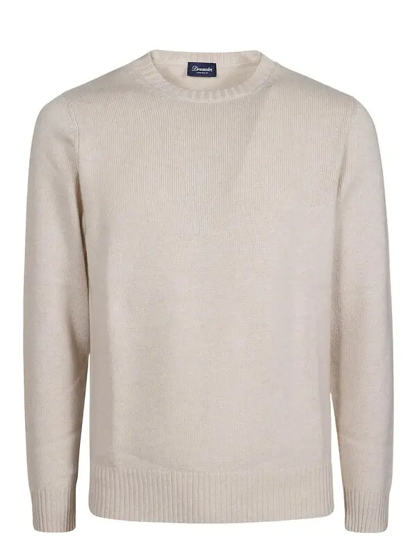 DRUMOHR Crew Neck Cashmere Sweater - Naturale