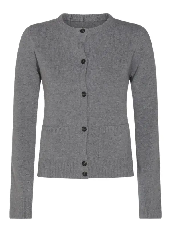 MAISON MARGIELA Crewneck Buttoned Cardigan With Pockets - Gray