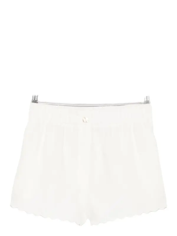 FORTE_FORTE Scalloped-edge Shorts - Crystal
