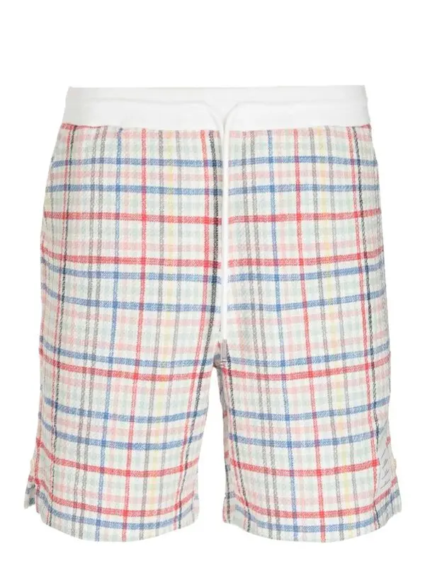 Thom Browne Gingham Check Tweed Shorts - White