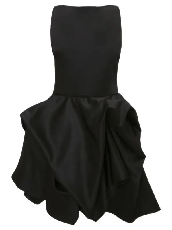 J.W.ANDERSON Jw Anderson Sleeveless Asymmetric Mini Dress - Black