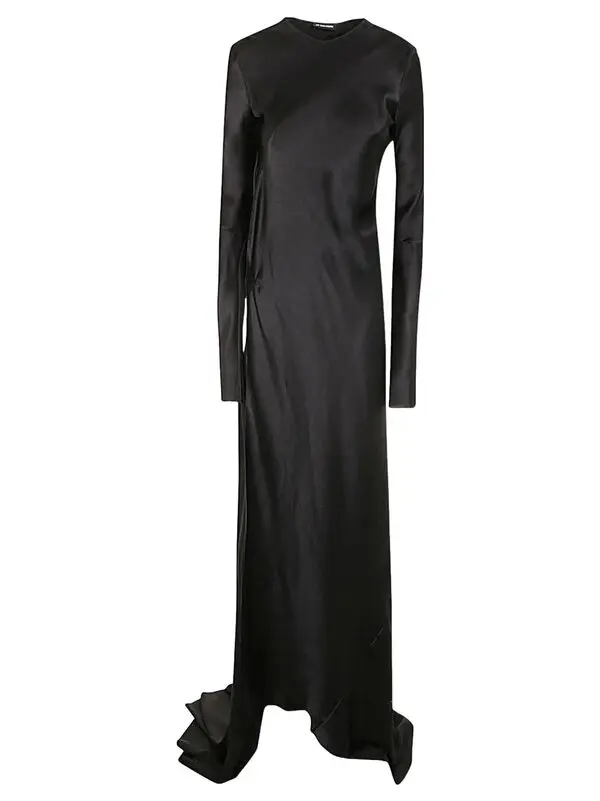 ANN DEMEULEMEESTER Long-sleeved Wrap Dress - Black