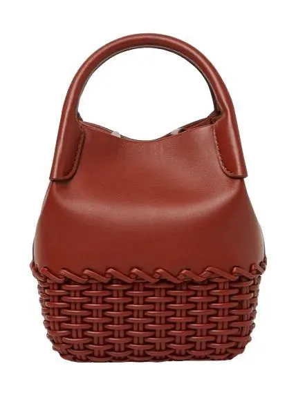 Loro Piana Micro Bale Bag - Dark Chestnut/sunshine Gold