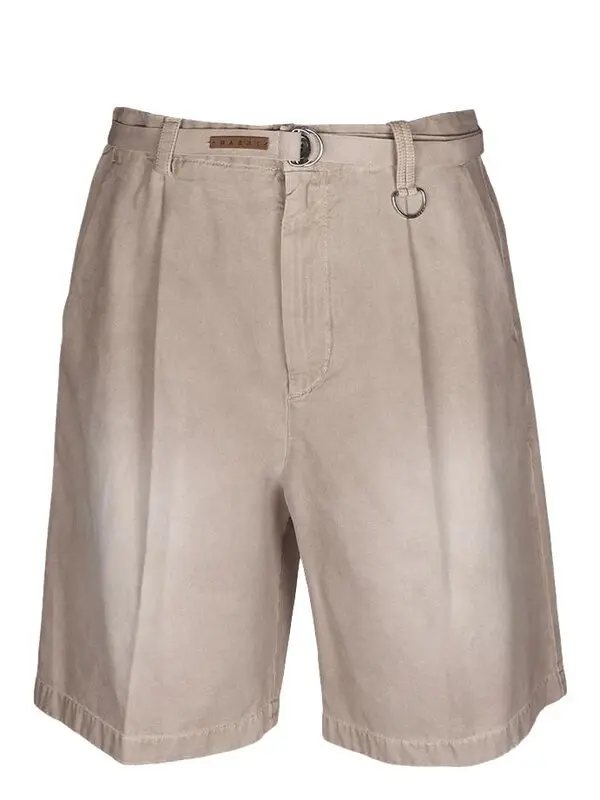 Marni Belted Pleated Shorts - Beigw