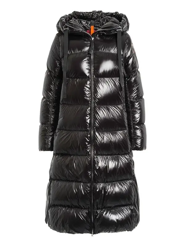 PARAJUMPERS Hooded Long Down Jacket - Black