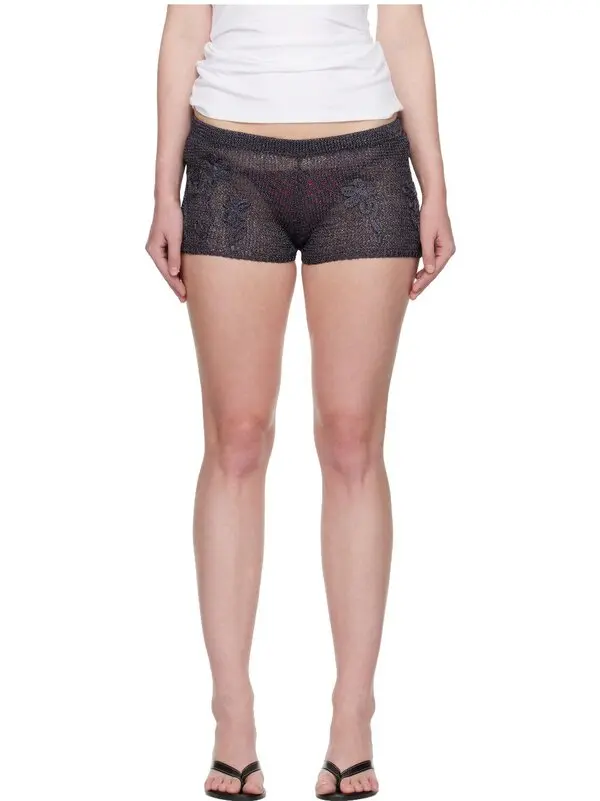 Paloma Wool Ribbed Knit Shorts - Nude
