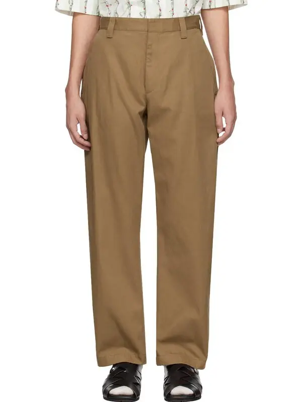Bottega Veneta Zipped Tapered Leg Trousers - Brown