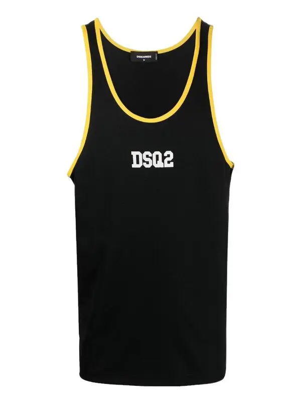 Dsquared2 Rib Knitted Logo Vest - Black