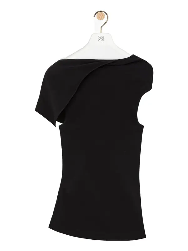 Loewe Sleeveless Boat Neck Top - Black