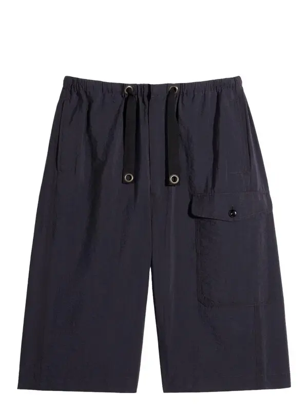 LEMAIRE Relaxed Fit Cargo Shorts - Squid Ink