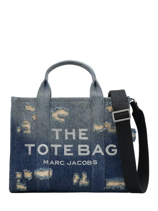 Marc Jacobs The Rip And Repair Denim Medium Tote Bag - Black