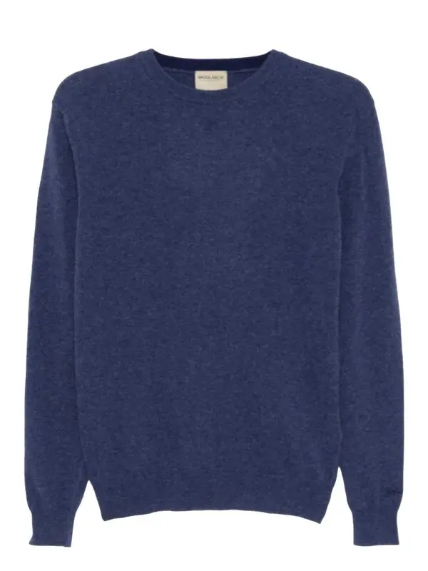 Woolrich Logo Embroidered Crewneck Jumper - Blue