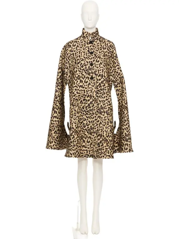 Valentino Garavani Leopard Print Cape Dress - Multicolor