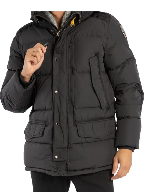 PARAJUMPERS Long-sleeved Down Jacket With Hood - Black