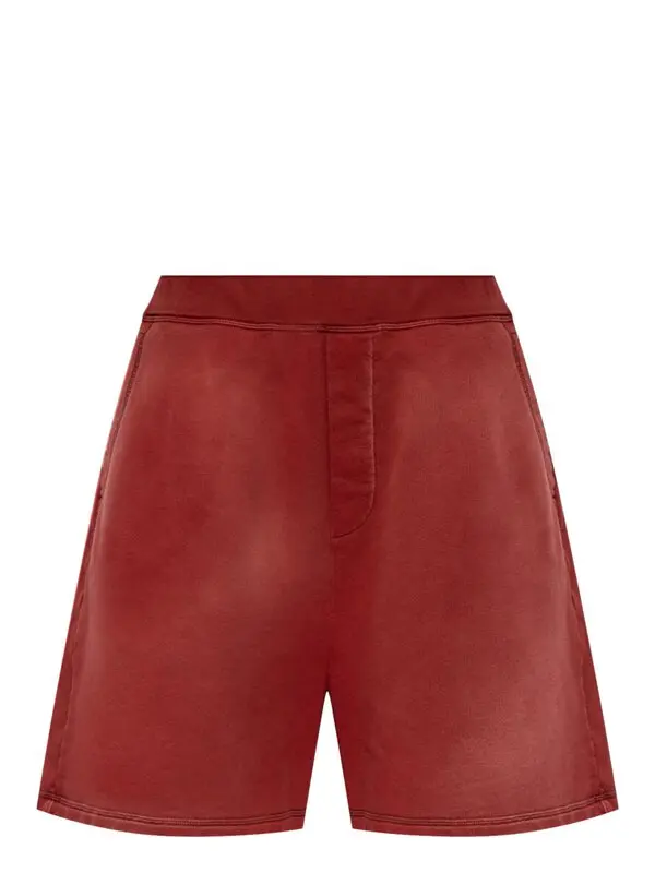 Dsquared2 Logo-printed Elasticated Waistband Wide Leg Shorts - Red