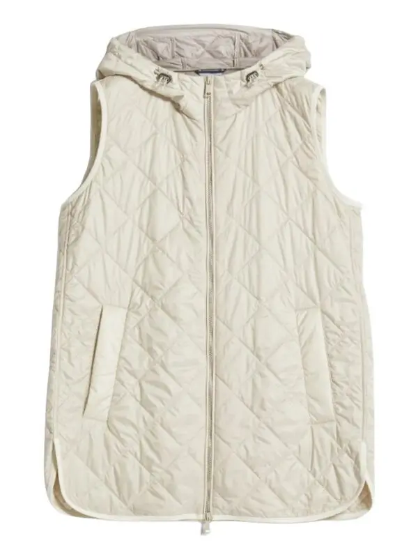 Max Mara Navile Hooded Vest - White