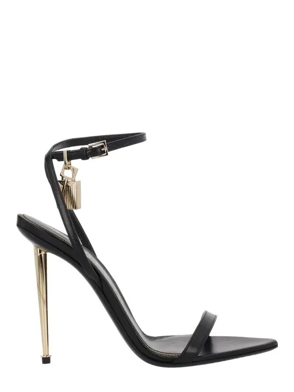 TOM FORD Padlock Pointy Naked Sandals - Black
