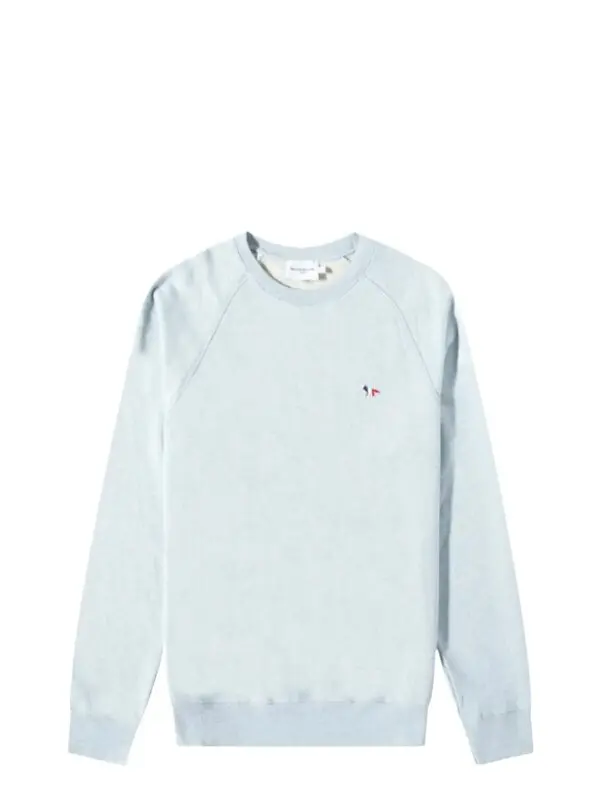 Maison Kitsuné Crewneck Sweatshirt With Fox Embroidery - White