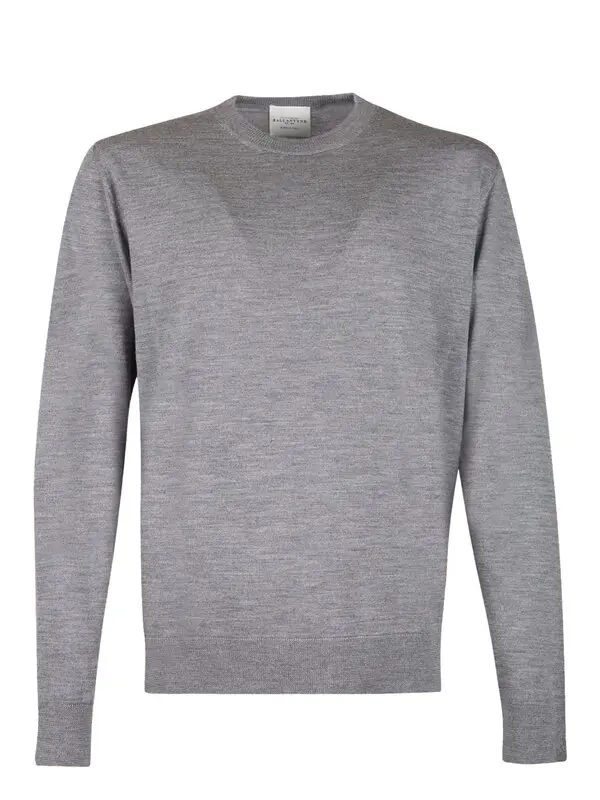 BALLANTYNE Long-sleeved Crewneck Jumper - Grey