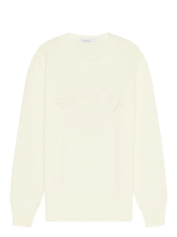Givenchy Logo Embroidered Knit Jumper - Ecru