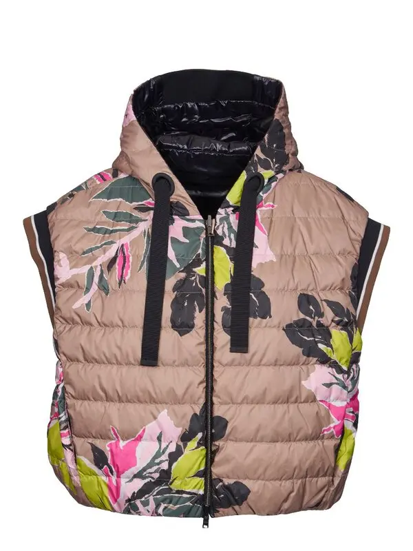 Herno Reversible Zip-up Padded Vest - Nude