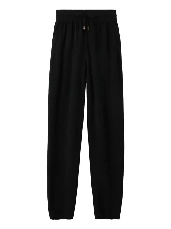 Loro Piana Merano Drawstring Knitted Trousers - Black