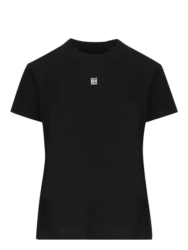 Givenchy 4g Plaque Crewneck T-shirt - Black