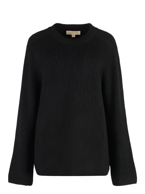 Michael Kors Ribbed Crew Neck Jumper - Black