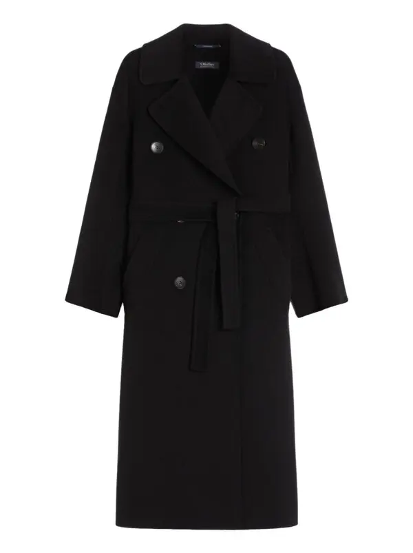 Max Mara Dalila Double-breasted Belted Coat - Black