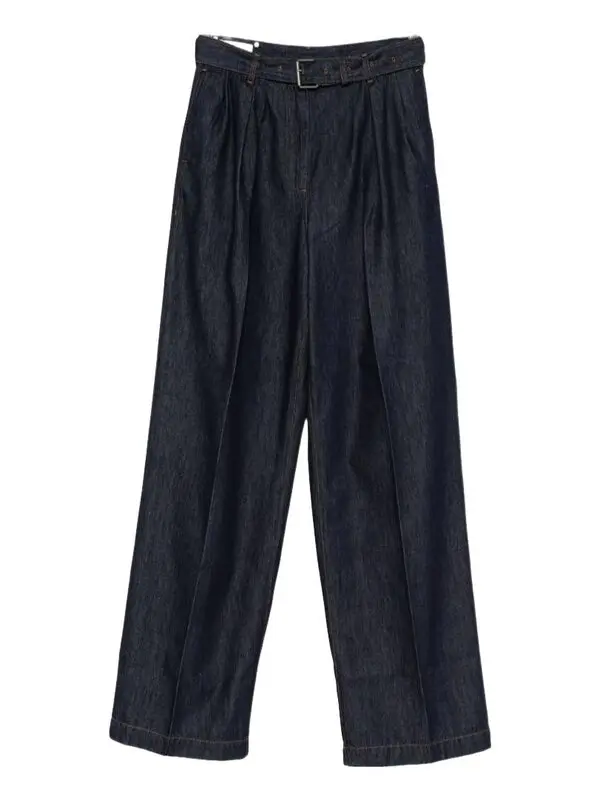 Dries Van Noten Buckled Wide-leg Trousers - Black