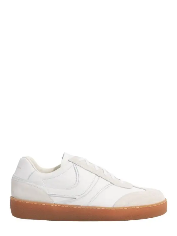 Dries Van Noten Round Toe Lace-up Sneakers - White