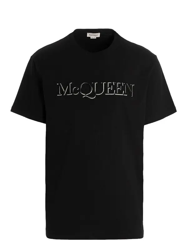 Alexander McQueen Logo Printed Crewneck T-shirt - Black