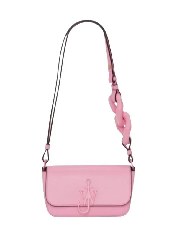 J.W.ANDERSON Jw Anderson Logo Plaque Anchor Chain Shoulder Bag - Pink